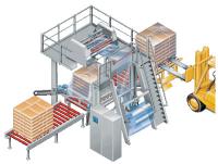 China Tubular Film Stretch Hood Machine For Wrapping Boxed Products Pallets Packaging for sale