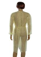 China Anti Static Medical Isolation Gowns , Yellow Disposable Coveralls CE Certificated for sale