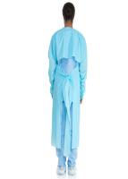 China Blue / Customized Disposable Isolation Gowns With Thumb Loop And Embossed Surface for sale