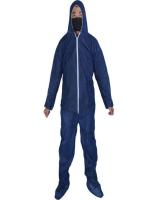 China ISO9001 Approved Chemical Resistant Disposable Coveralls With Front Zipper for sale