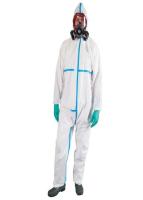 China Antiviral Disposable Coverall Suit With Acid And Alkali Corrosion for sale