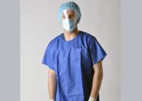 China Short Sleeve Disposable Patient Gowns Anti Permeate With FDA Approved for sale
