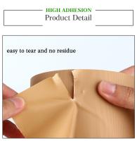 China Brown Color Embossed Easy Tear PVC Tape Self Adhesive For Packaging for sale