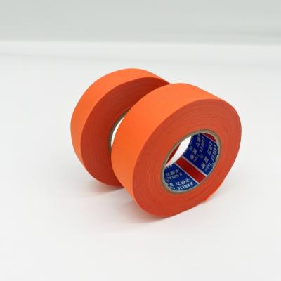 China PET Material Orange Color Acrylic Adhesive Cloth Tape Wrapping Automotive Wire Harness for sale