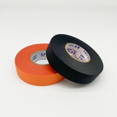 China 0.25mm Kablee T01 Auto Wire Harness Cloth Tape Abrasion Resistant Black Orange Color for sale