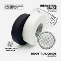 China 0.25mm Kablee T01 Abrasion Resistant Automotive Cloth Wire Harness Tape Black Orange 25m Roll for sale