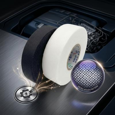 China Kablee Cloth Automotive Wire Harness Wrapping Tape Abrasion Resistant Protective Fabric Black for sale