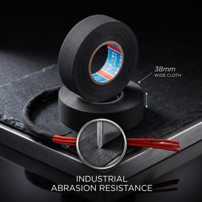 China Automotive Cloth Wire Harness Tape Low VOC Low Odor 38mm x 25m Abrasion Resistant for sale