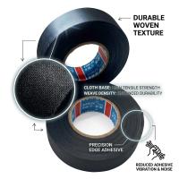 China Automotive Cloth Wire Harness Tape Low VOC Low Odor 19mm x 25m Black Custom for sale