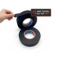 China Automotive Cloth Wire Harness Tape Low VOC Low Odor Custom Width Hand Tearable 105C for sale
