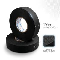 China Automotive Cloth Wire Harness Tape Low VOC Low Odor 19mm x 25m Black Custom for sale