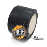 China 105C Heat Resistant Black PVC Insulation Tape 0.1mm for Wiring Harness Wrapping for sale