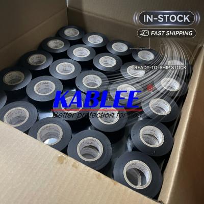 China In Stock Black Insulation PVC Tape 0.1mm 105C Heat Resistant Automotive Wire Harness for sale