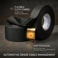 China Fleece Automotive Cloth Wire Harness Tape 19mm x 20m Noise Reduction Anti Abrasion Wiring Wrap for sale