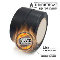 China 0.1mm Black PVC Electrical Insulation Tape Flame Retardant Automotive Harness Wrap 19mm 25m for sale