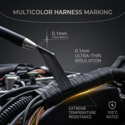 China 0.1mm Black Insulation PVC Tape High Temperature Resistant for Engine Wire Harness for sale