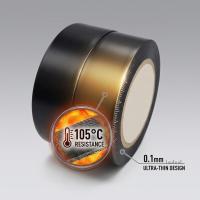 China 0.1mm Black Insulation PVC Tape Non Lifting for Wire Harness Wrapping High Temperature for sale