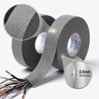China 0.6mm Grey Fleece Automotive Wire Harness Tape High Adhesion Noise Damping Abrasion Resistance 19mm for sale