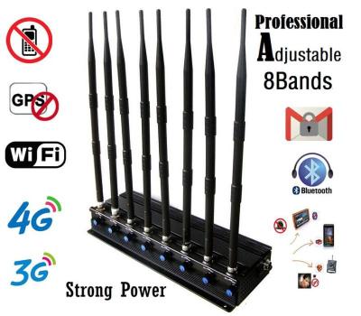 China 433MHz 315MHz Alarm Mobile Phone Signal Jammer Adjustable With Cooling Fan for sale