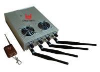 China Remote Control Cell Phone Signal Jammer Blocker 4G With Omni Antennas for sale