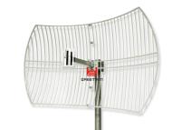 China Vertical Mobile Signal Repeater 2.4 Ghz 24dBi Grid Parabolic Antenna 3G for sale