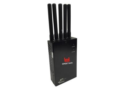 China Effective Hand held  Portable Signal Jammer Wi Fi 2G 3G 4G With Five Antennas for sale