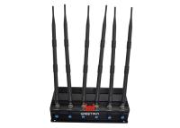 China Desktop 6 Band Adjustable WiFi Cell Phone Signal Jammer For Meeting Room for sale