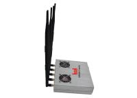 China 12W 4G LTE800 Adjustable Wi-Fi Cell Phone Signal Jammer With Five Omni Antennas for sale