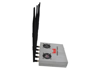 China 12W 4G LTE800 Adjustable Wi-Fi Cell Phone Signal Jammer With Five Omni Antennas for sale