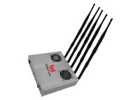China 12W Five Antennas 2G 3G 4G Mobile Phone Jammer / GPS WiFi Signal Blocker for sale