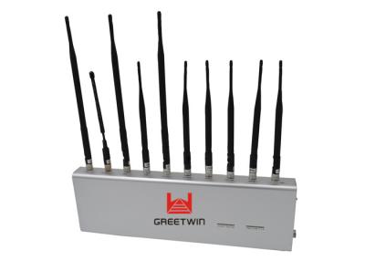 China 3G 4G LTE Lojack Cell Phone Jammer Wireless Signal Blocker With 10 Antenna for sale