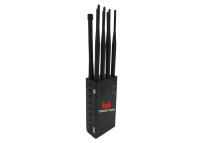 China 8 Antennas Cell Phone Blocking Device , Portable Signal Jammer With 3dBi High Gain Antenna for sale