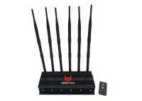 China 6 Band 4G Cell Phone Signal Jammer with Remote Control , Adjustable Output Power for sale