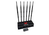 China 6 Band Remote Control 4g Mobile Phone Jammer / 2G 3G LTE uhf vhf jammer for sale