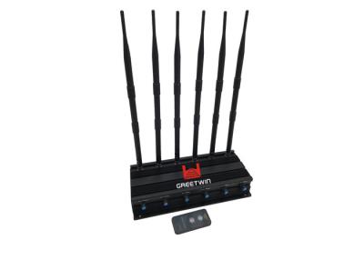 China 6 Band Remote Control 4g Mobile Phone Jammer / 2G 3G LTE uhf vhf jammer for sale