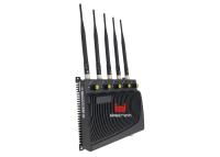 China Black Color Five Band Blocker Cell Phone Signal Jammer with Adjustable RF Signal for sale
