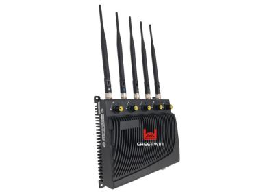 China Black Color Five Band Blocker Cell Phone Signal Jammer with Adjustable RF Signal for sale