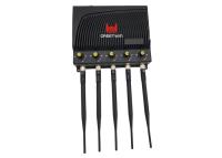 China Black Color Five Band Blocker Cell Phone Signal Jammer with Adjustable RF Signal for sale