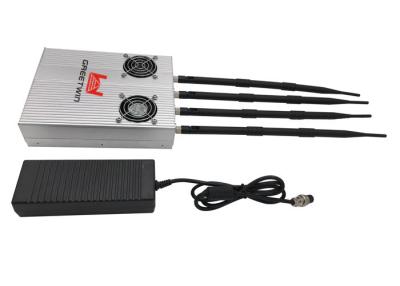 China WIFI Cell Phone Signal Jammer , Mobile Rf Frequency Jammer with 4 Antennas for sale
