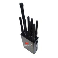 China 8 Channels Black Aluminum Portable Mobile Phone Signal Jammer Hand Pocket Size for sale