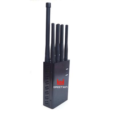 China 8 Channels Black Aluminum Portable Mobile Phone Signal Jammer Hand Pocket Size for sale