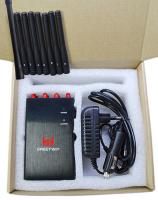 China 8 Channels Black Aluminum Portable Mobile Phone Signal Jammer Hand Pocket Size for sale