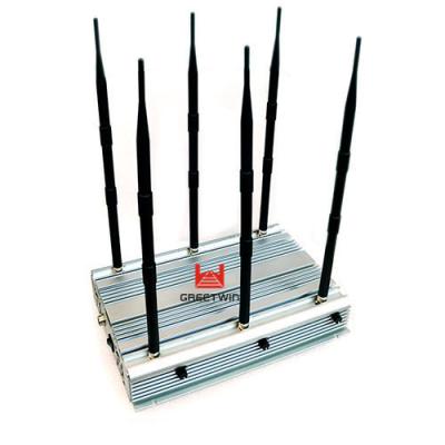 China 70W 2G 3G 4G WiFi Mini Portable Cellphone Jammer Indoor Using 4 Cooling Fan Inside for sale