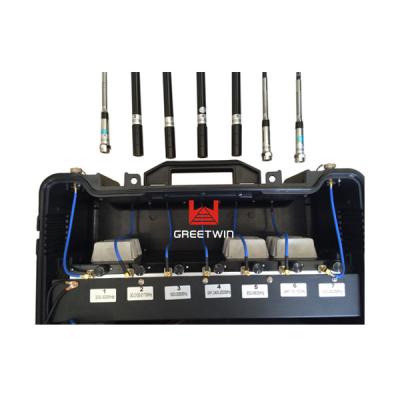 China 6 Bands Gps Jammer Blocker , Cell Signal Blocker Jammer Bulit In Battery for sale