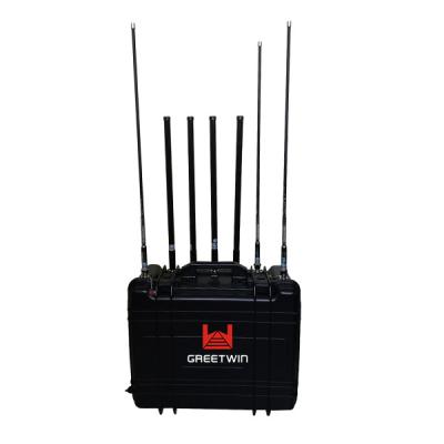 China Backpack Mobile Network Jammer 90W With High Gain Omni Directional Antennas for sale