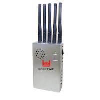 China 3G 4G Pocket Sized Portable Signal Jammer With Five Channels And Five Antennas for sale