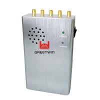 China 3G 4G Pocket Sized Portable Signal Jammer With Five Channels And Five Antennas for sale