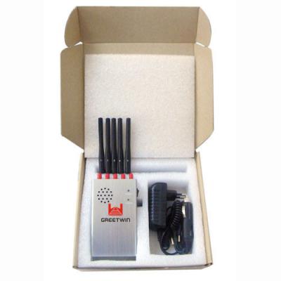 China 5 Band Portable Jammer High Power To Block GSM 3G 4G LTE Wireless Video WiFi Jammer In Meeting Room for sale