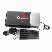 China 5 Band Portable Jammer High Power To Block GSM 3G 4G LTE Wireless Video WiFi Jammer In Meeting Room for sale