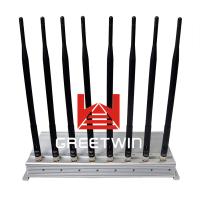 China 8 Antennas Cell Phone Signal Blocker Jammer Desktop Type With Aluminium Box for sale